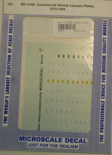 4168 Vehicle Markings -- Mini-Cal Commercial Vehicle License Plates ...