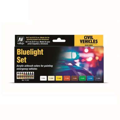 VLJ71154 - Emergency Vehicles Bluelight, Airbrush Paint Set , 1/2 Fl ...