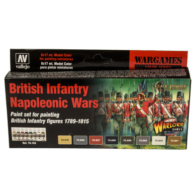 70163 British Infantry Napoleonic 1789-1815 Wargames Paint Set (8 ...