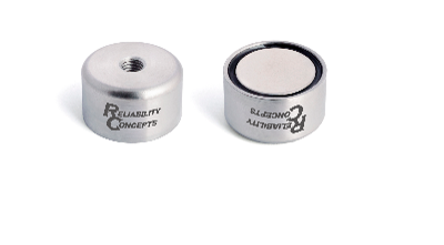 Disc Pot Magnet with 1/4"-28 - Pull Strength 55 lbs (25kg)
