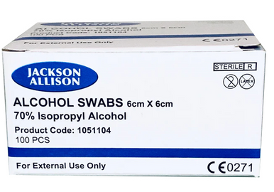 Alcohol Swab 70% Isopropyl Alcohol 100 swabs