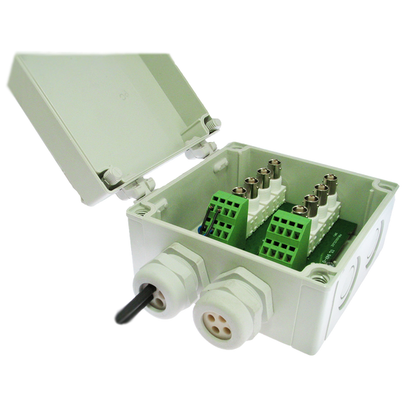 750 : BNC Termination box, polycarbonate, 8 Ch - VibraSens