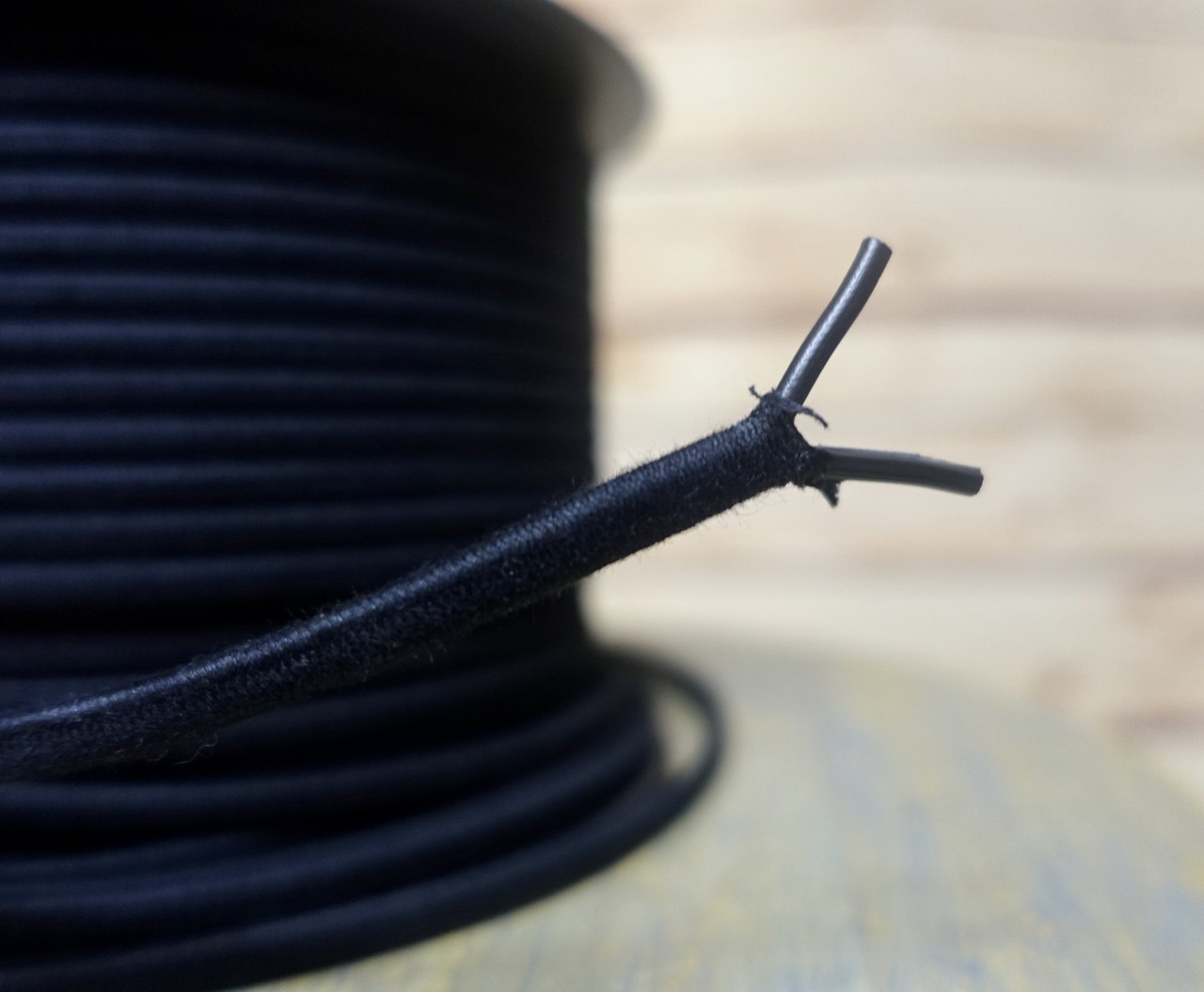 Black Parallel (Flat) Cloth Covered Wire, Cotton - PER FOOT - Snake ...