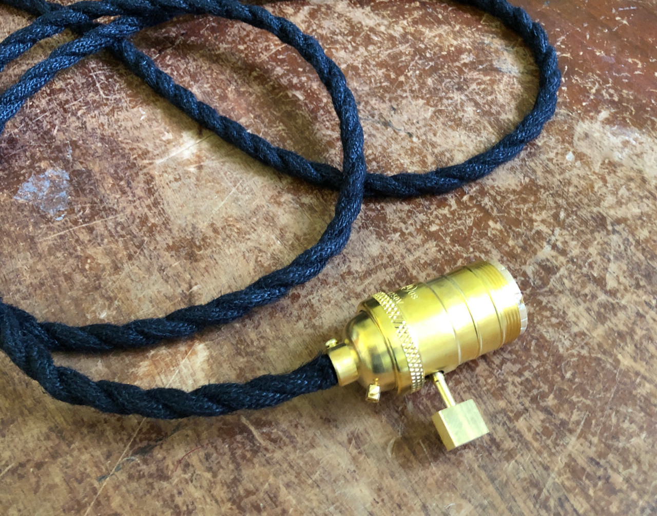 Black Jute Cord | Black Rope Covered Electrical Wire