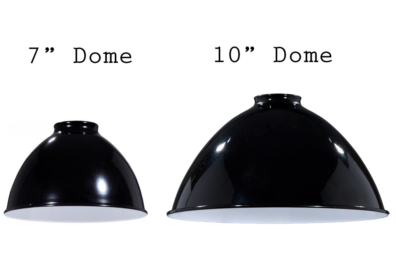 White Dome Porcelain Lamp Shade - 10 Inches | Snake Head Vintage
