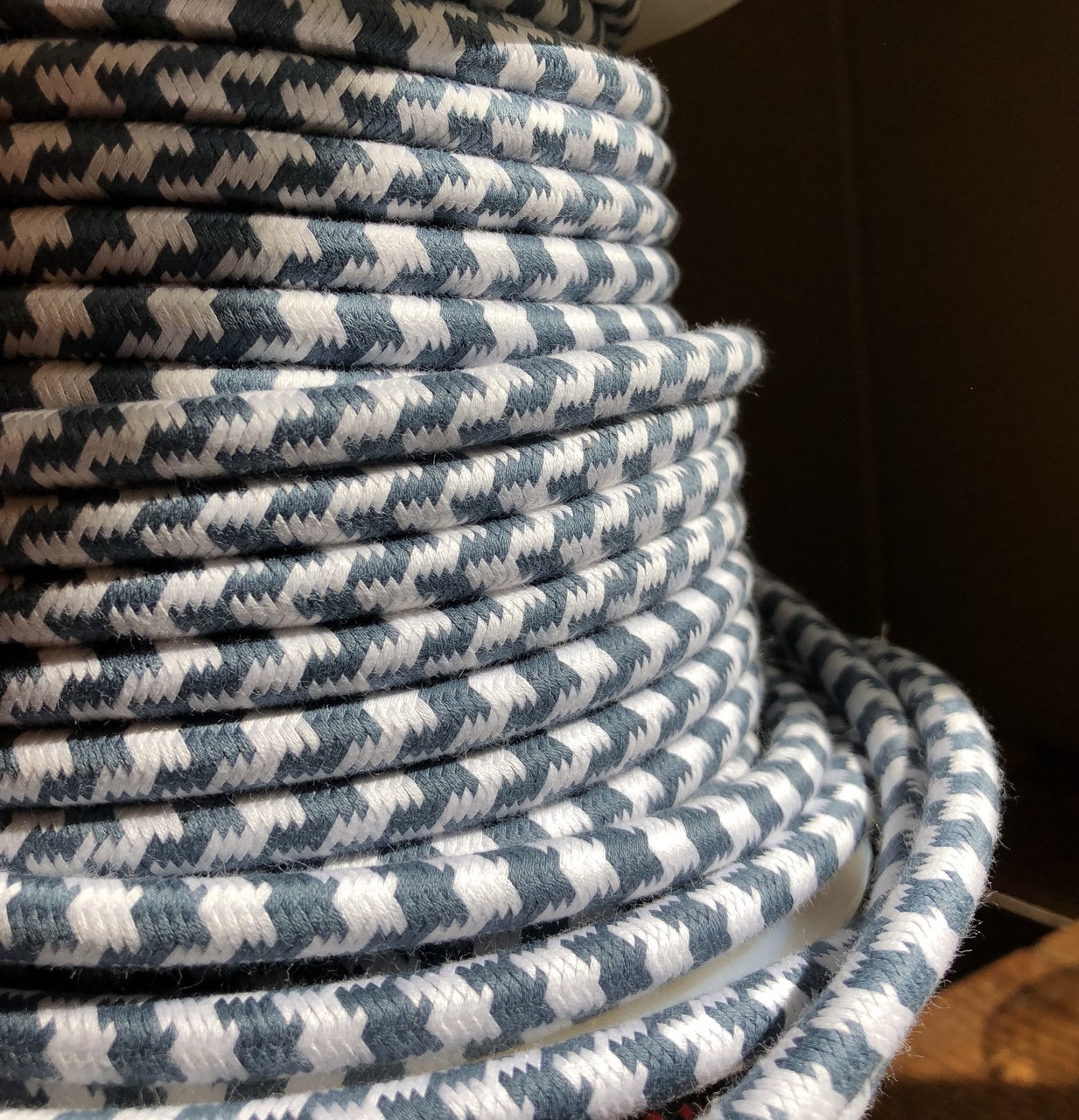 Slate Blue Twisted Cloth Covered Wire, Cotton - PER FOOT - Snake Head ...