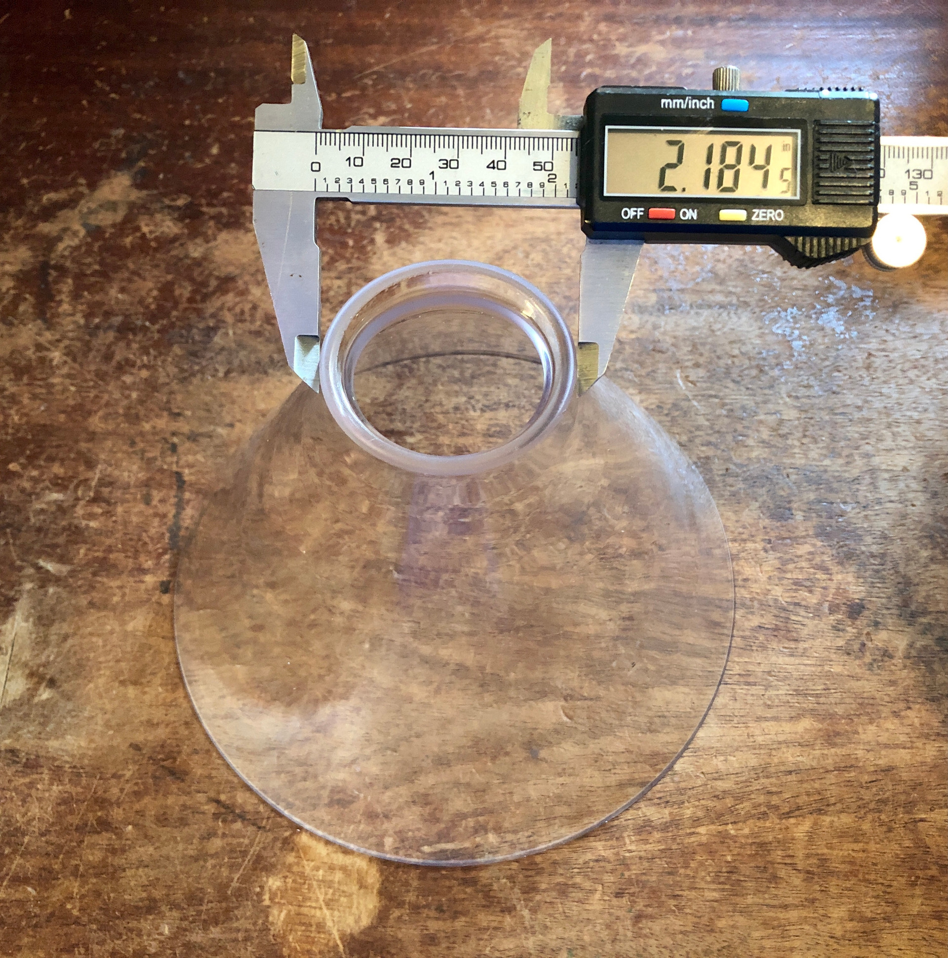 Clear Glass Cone Light Shade - 7 Inch Diameter