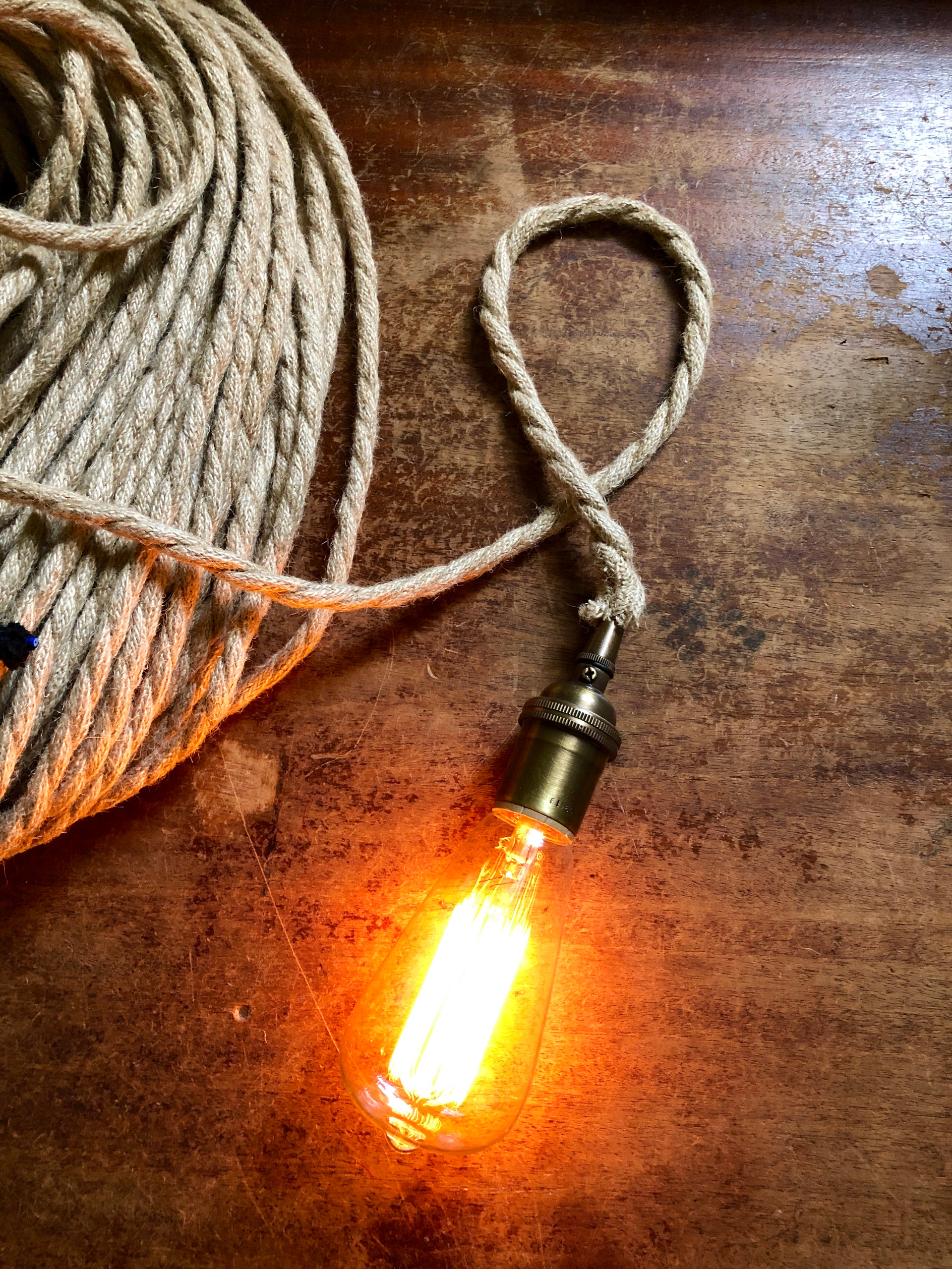 Jute Wrapped Wire | Rope Covered Electrical Cord