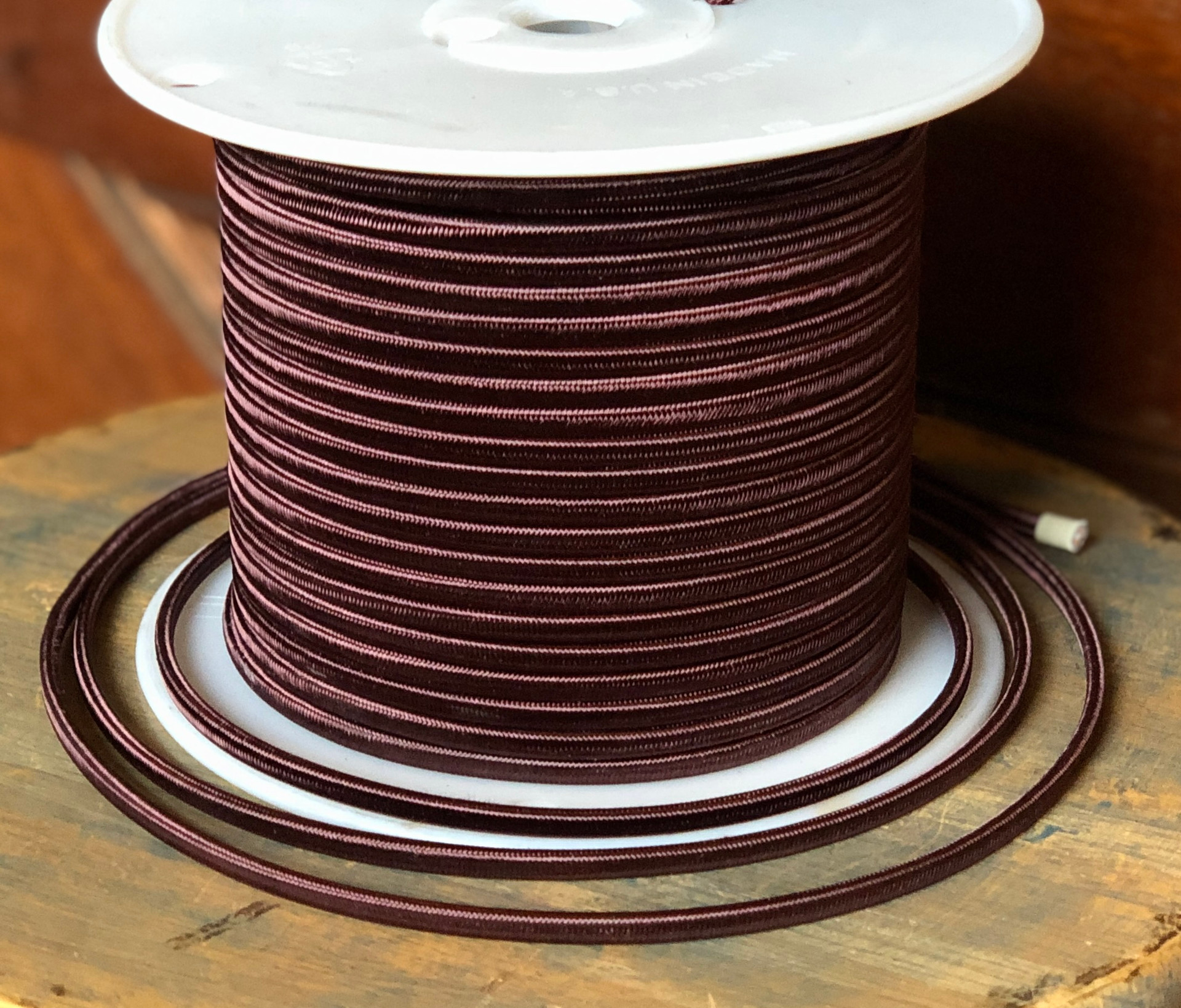 Brown Parallel (Flat) Cloth Covered Wire, Rayon - PER FOOT - Snake Head ...