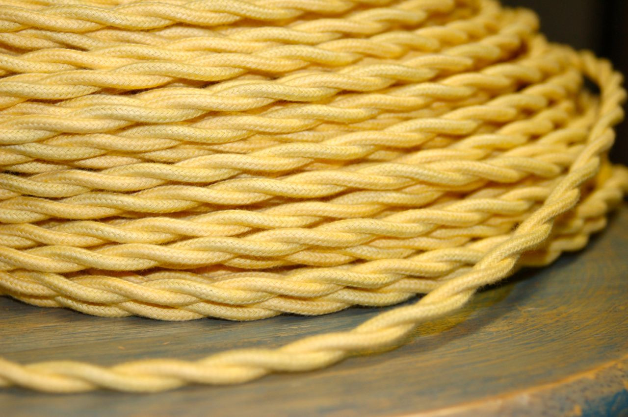 Cloth Covered Lamp Cord with Plug | Vintage Style Lamp Wire