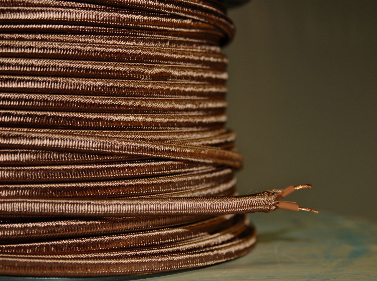 Brown Parallel (Flat) Cloth Covered Wire, Rayon - PER FOOT - Snake Head ...