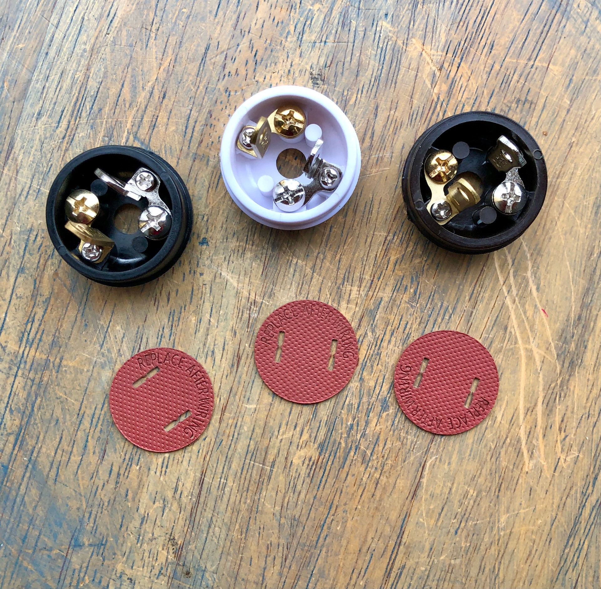 Replicated Bakelite Electrical Plugs - Ribbed Design