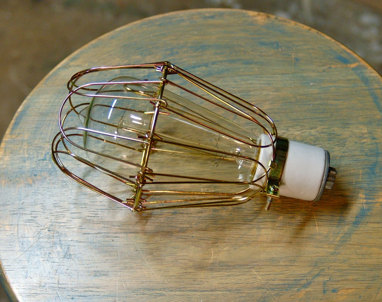 Brass Wire Bulb Cage | Vintage Bulb Cage | Snake Head Vintage