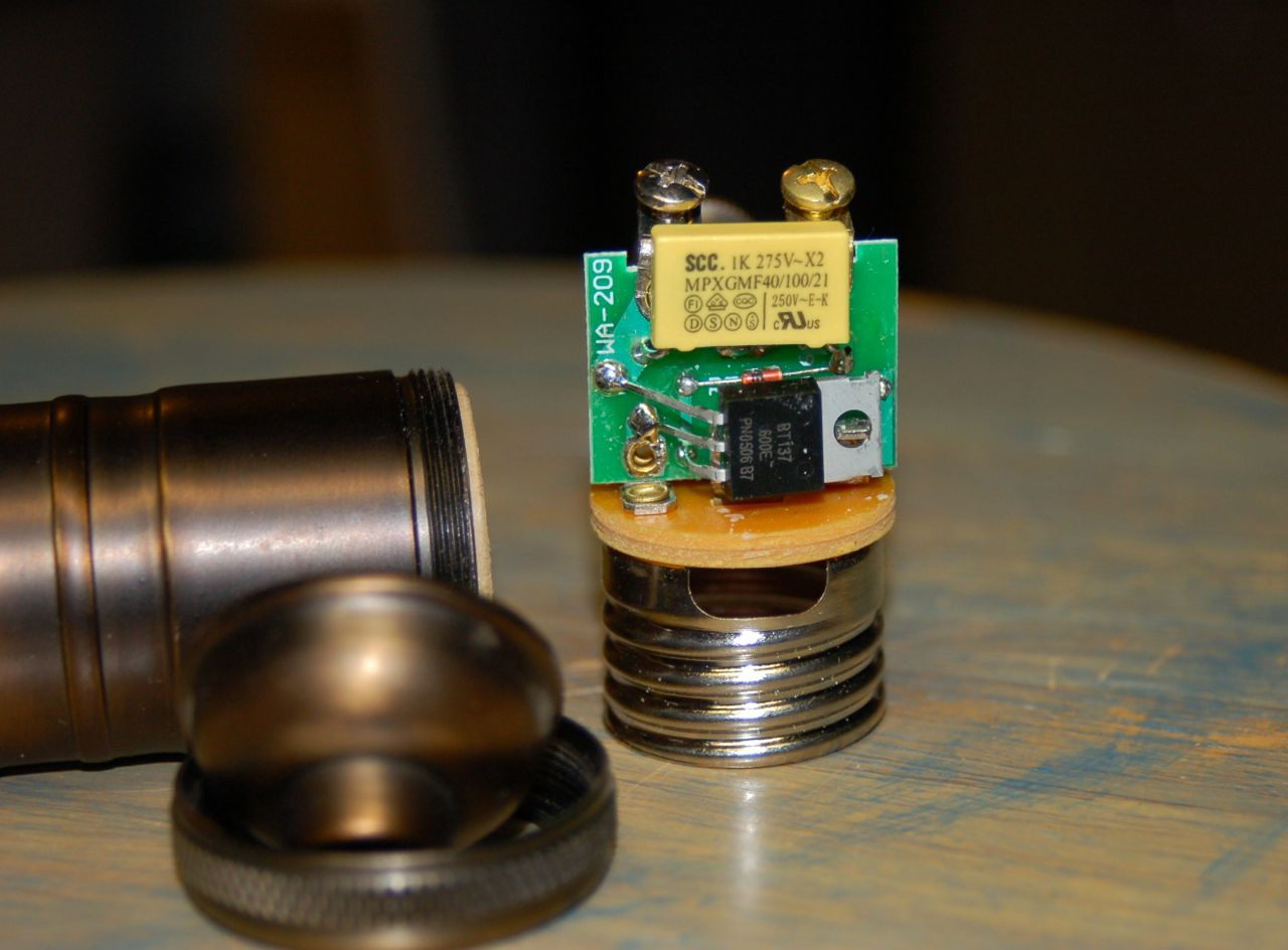 Solid Brass Dimmable Light Socket, Full Range Turn Knob Dimmer - Snake ...