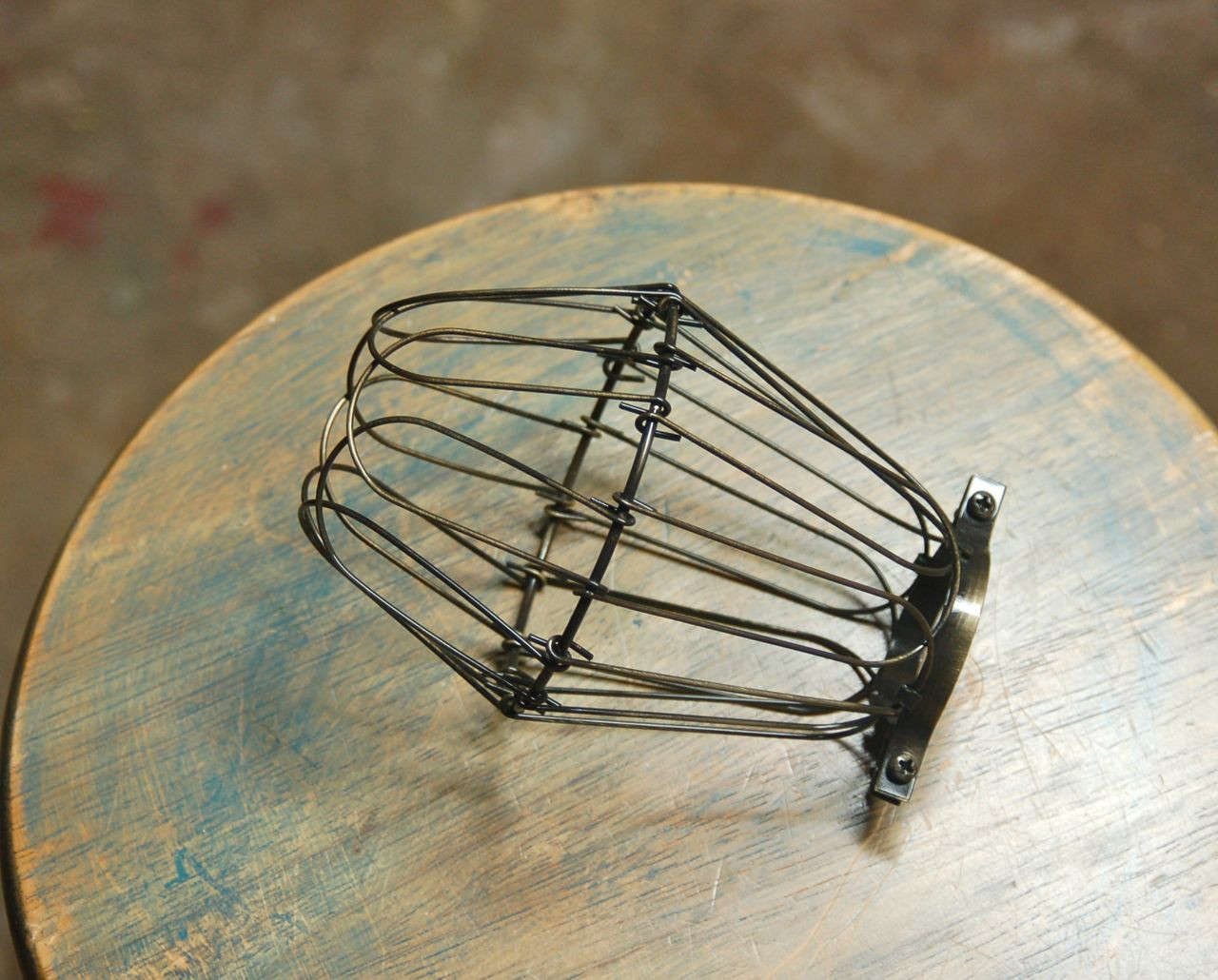 Wire Bulb Cages, Clamp On Lamp Guards, Vintage Trouble Lights - Industrial
