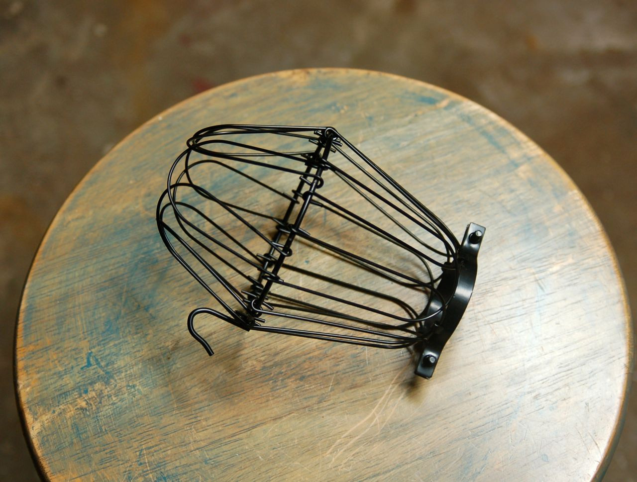 Wire Bulb Cages, Clamp On Lamp Guards, Vintage Trouble Lights - Industrial