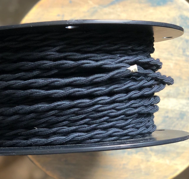 Cloth Covered Electrical Power Cord - Fabric Braided Wiring