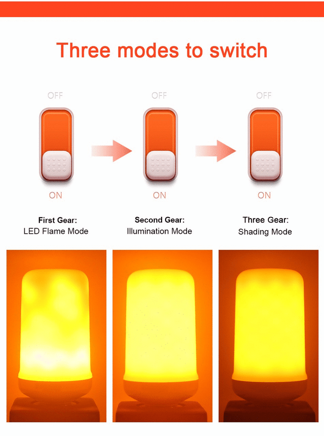Flame Effect LED Light Bulb | Flicker Flame Light Bulbs