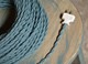 Slate Blue Twisted Cloth Covered Wire, Cotton - PER FOOT - Snake Head ...