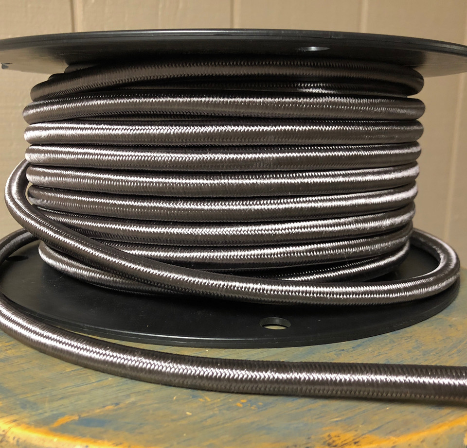 Brown Cotton Covered Electrical Wire | 14 Gauge Cloth Covered Cord