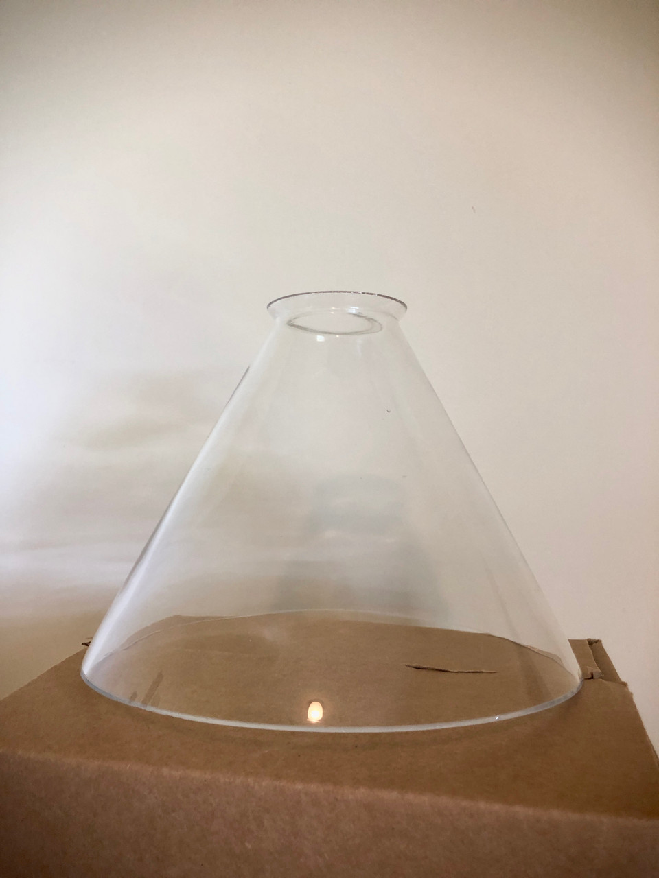 Clear Glass Cone Light Shade - 7 Inch Diameter