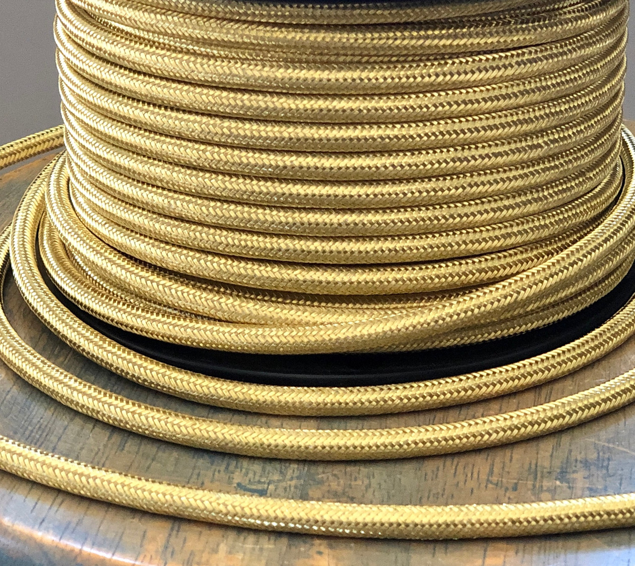 Brass Electrical Wire | 3-Wire Metal Braided Electrical Cable