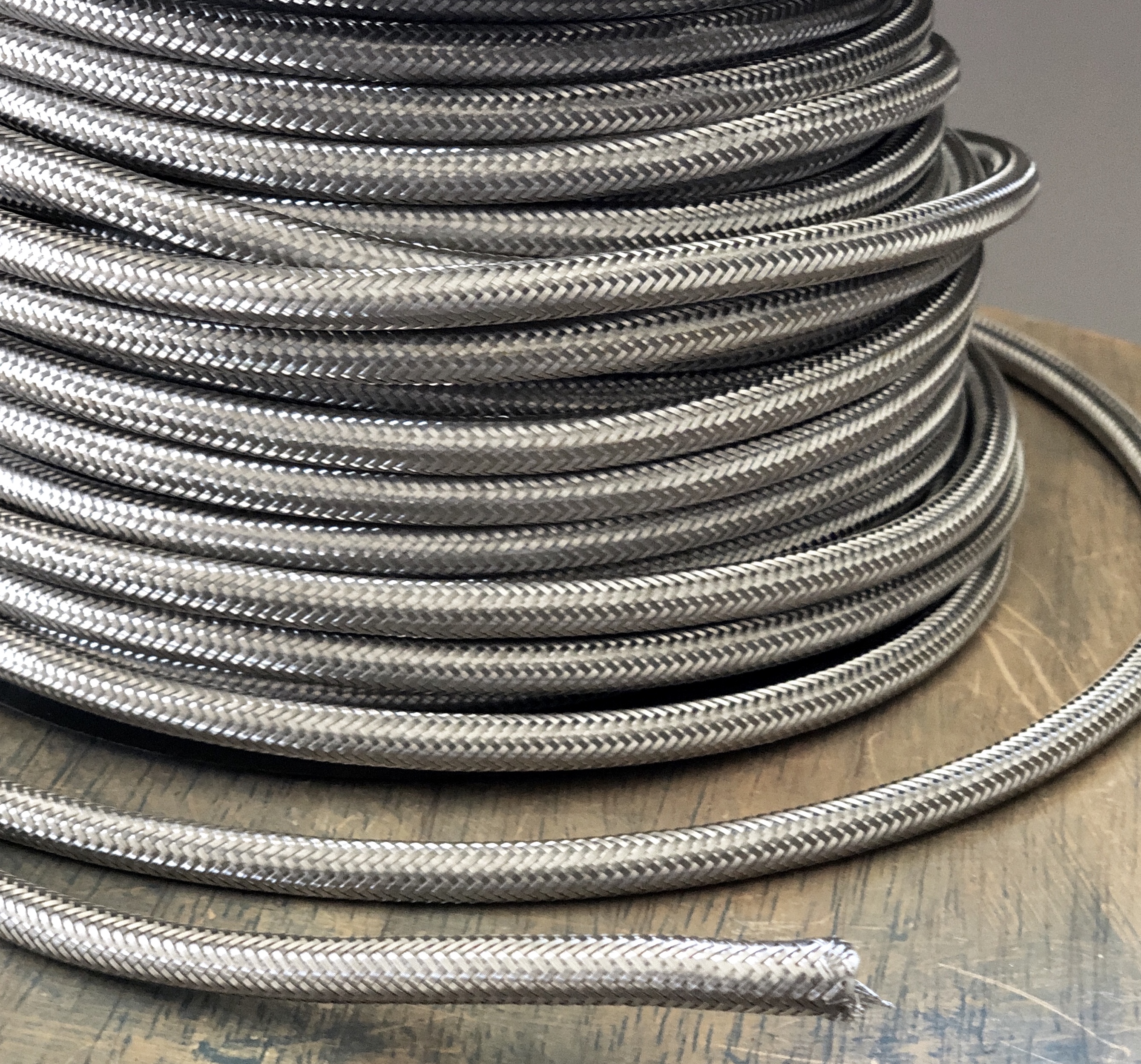 Steel Braided Lighting Cable | Stainless Steel Electrical Wire