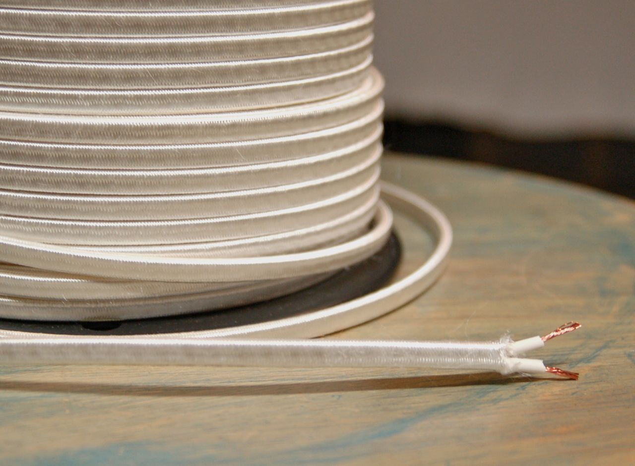 White Cloth Covered Electrical Wire | Parallel Cord
