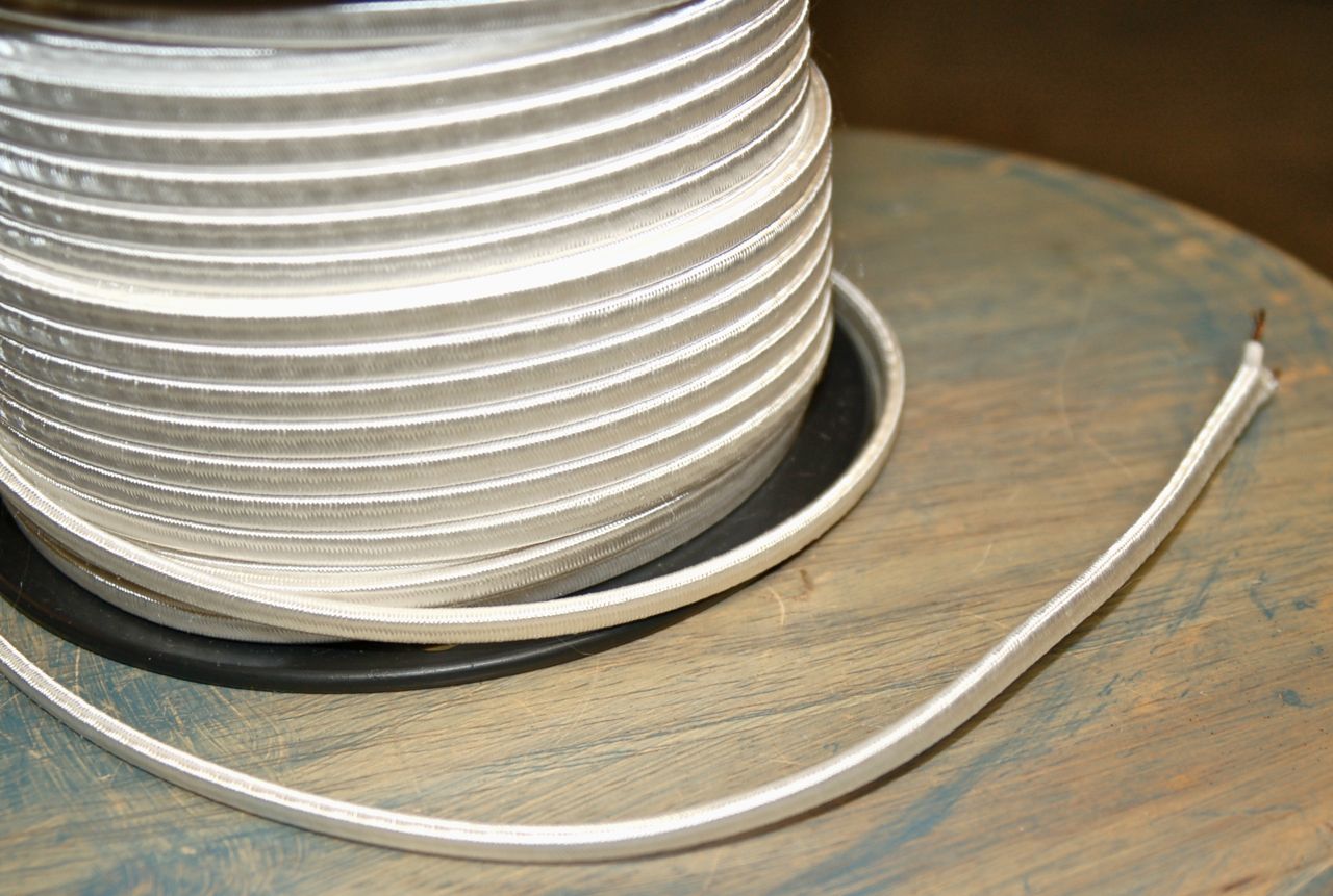 White Cloth Covered Electrical Wire | Parallel Cord