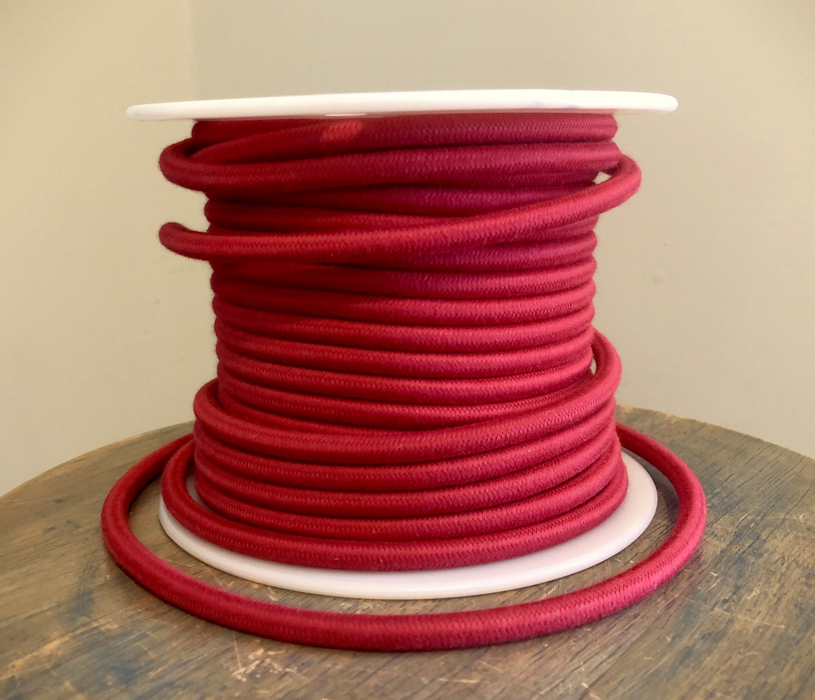 Red Cotton Covered Electrical Wire - 18/3 | Snake Head Vintage