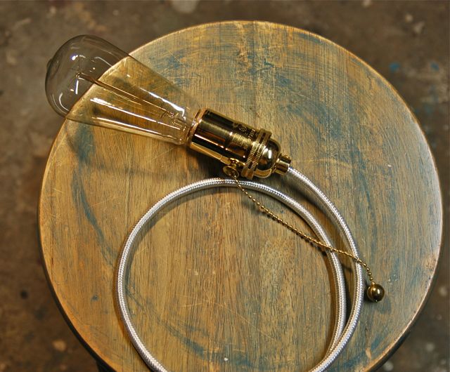 Solid Brass Pull Chain Light Socket | Snake Head Vintage