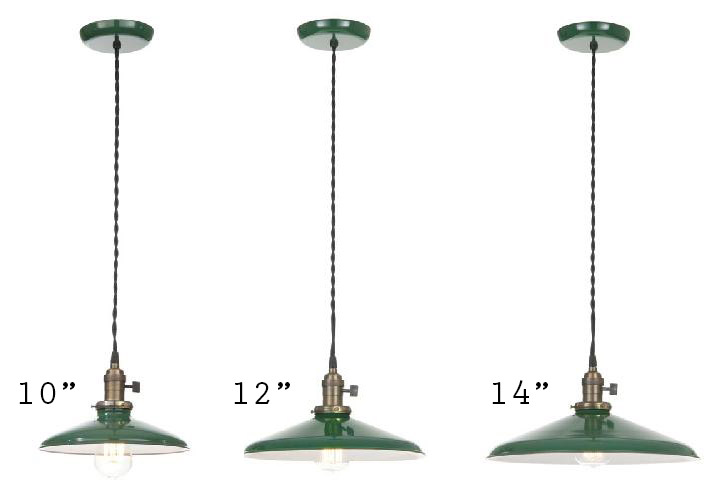 Enamel Pendant Shades: Now Available in More Sizes - Snake Head Vintage