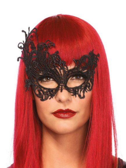 Fantasy Venetian Lace Applique Eye Mask Costume