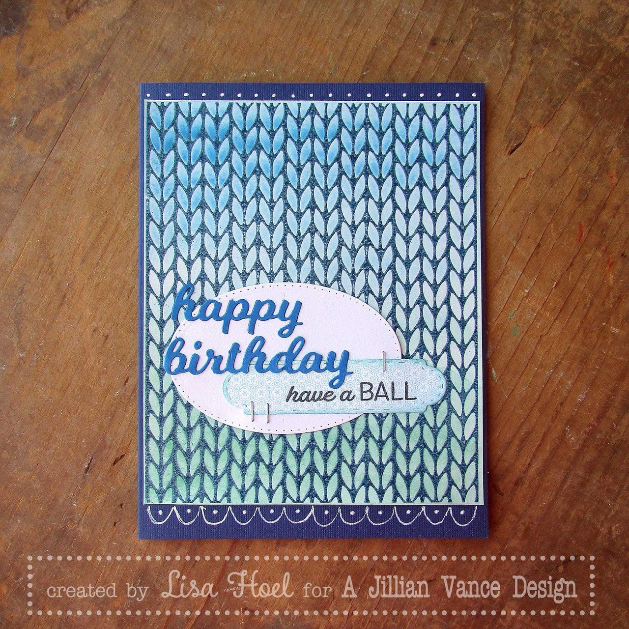Knit Background Builder Cling Stamp - A Jillian Vance Design