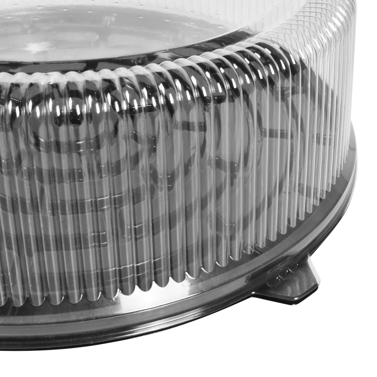 LOG CAKE/DELI CONTAINER - 14" x 7" LONG RECTANGULAR BLACK BASE - 4 3/4 ...