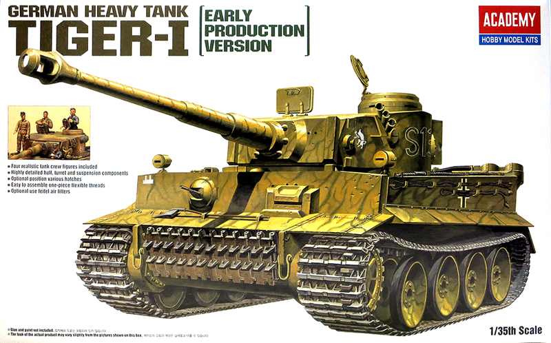 Academy 13264 1/35 Tiger I Early Exterior Type Tank