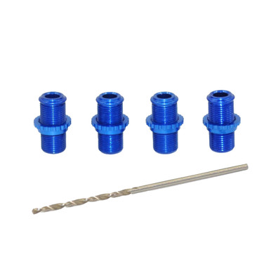 1RC Racing 1RC5007 Threaded Alum Shock Body Set, Blue (4)