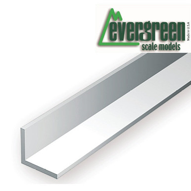 Evergreen Scale Models 293 Angle .100 (4 Pieces)