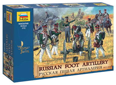 Zvezda 8022 Russian Foot Artillery 1812-14 1/72 Scale Figures Kit ...