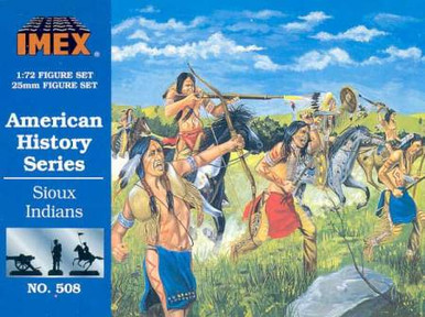IMEX 508 Sioux Indians 1/72 Scale Figures Kit - hobbywurks