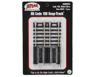 Atlas Model Railroad 843 HO Code 100 Bumpers 2 Pack