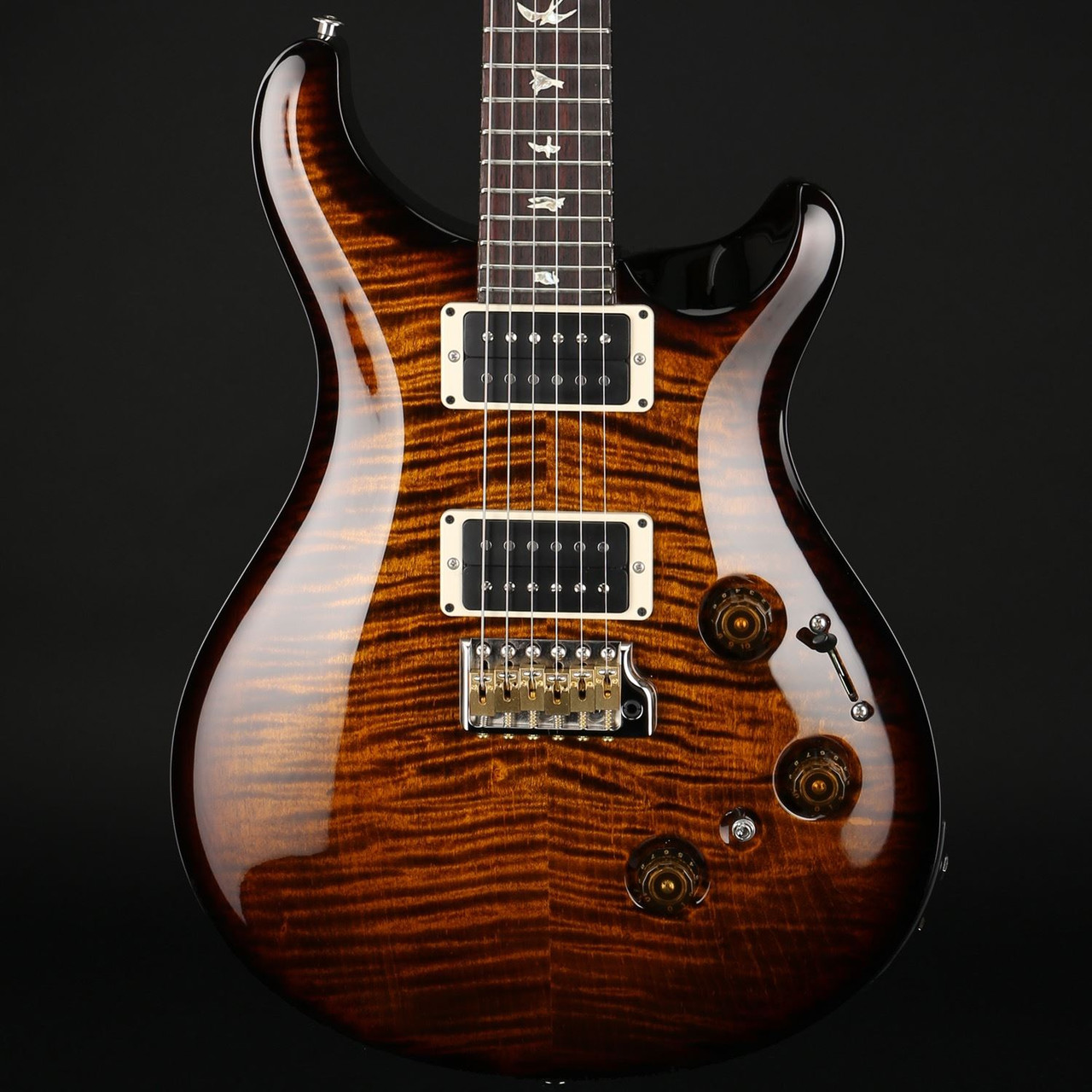 PRS Custom 24 Piezo with Pattern Thin Neck in Black Goldburst #0384680 ...