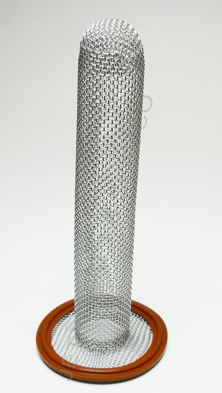 2" Tri Clamp Sock Screen Gasket Red Silicone 16 Mesh 6" - Brewery Gaskets