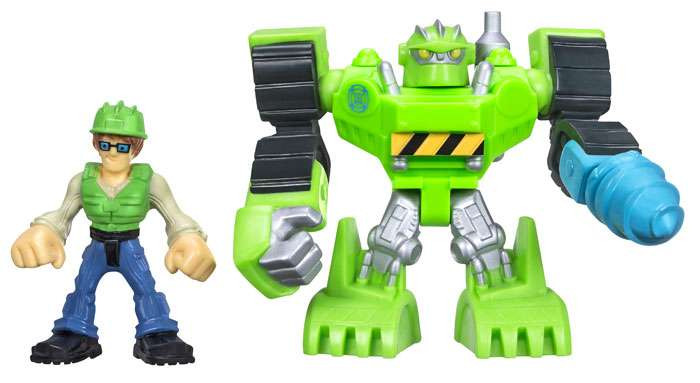 Transformers Playskool Heroes Rescue Bots Boulder the Construction-Bot ...