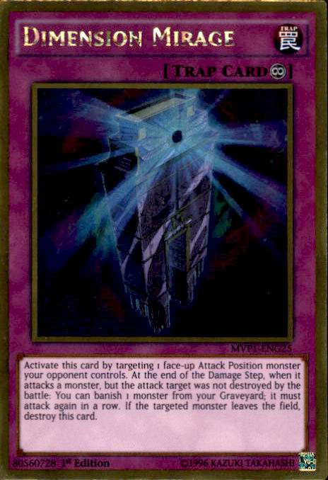 YuGiOh Dark Side of Dimensions Gold Edition Single Card Gold Rare Dimension Mirage MVP1-ENG25 ...