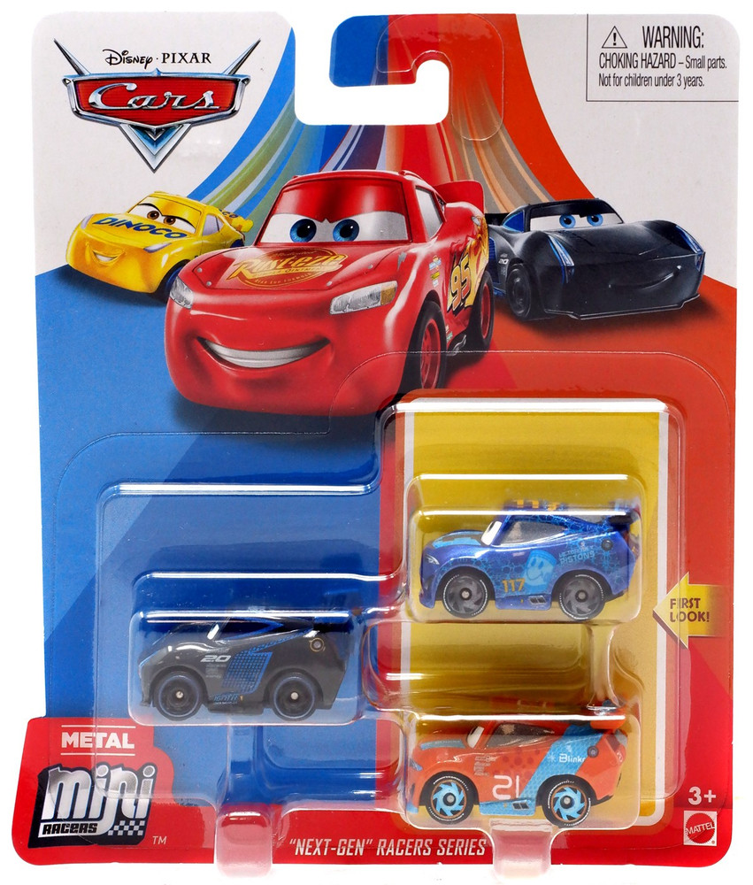Disney Pixar Cars Die Cast Metal Mini Racers Next-Gen Racers Car 3-Pack ...