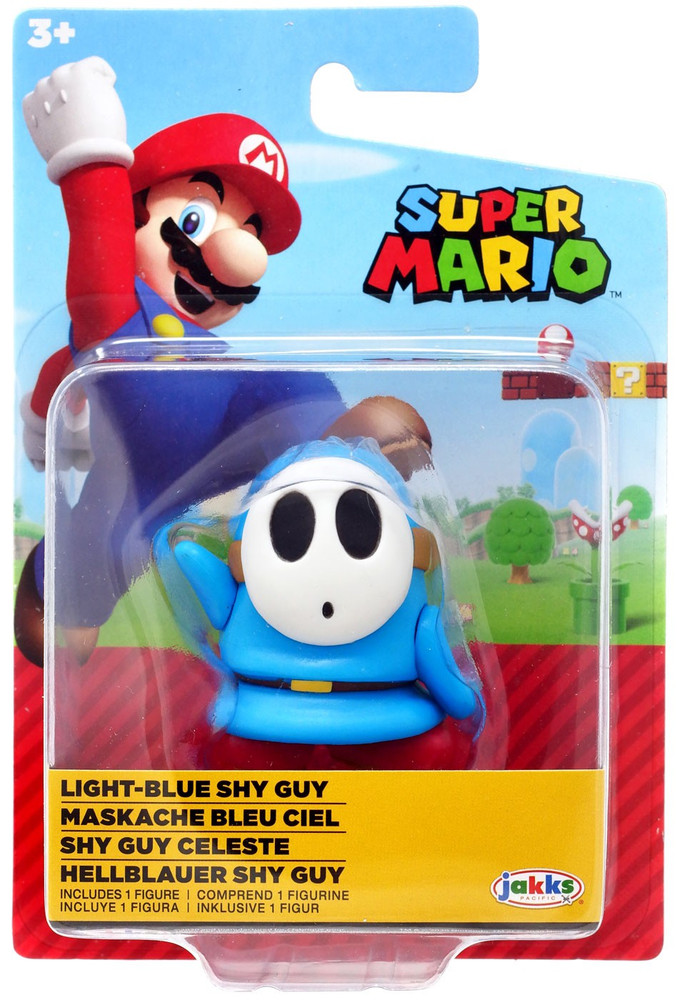 World of Nintendo Super Mario Wave 25 Light Blue Shy Guy 2.5 Mini ...