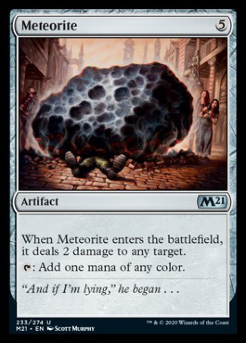 Magic The Gathering 2021 Core Set Single Card Uncommon Meteorite 233 ...