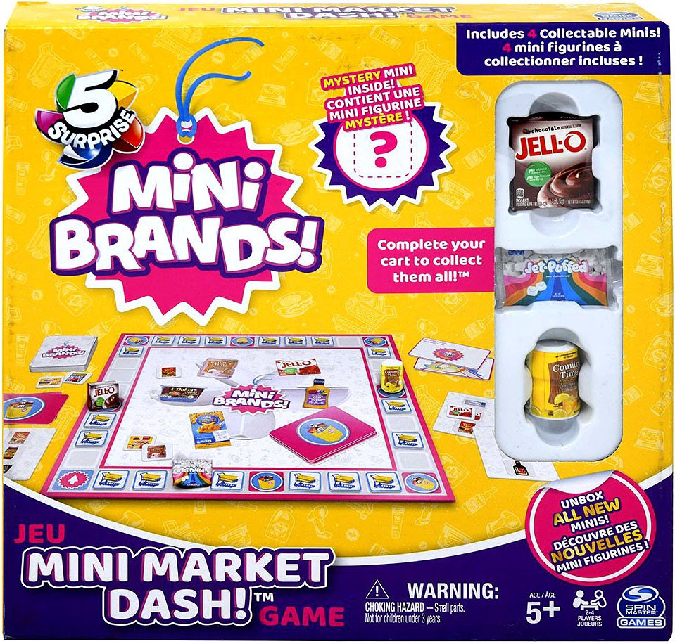 5 Surprise Mini Brands Mini Market Dash Game Includes 4 Collectible ...