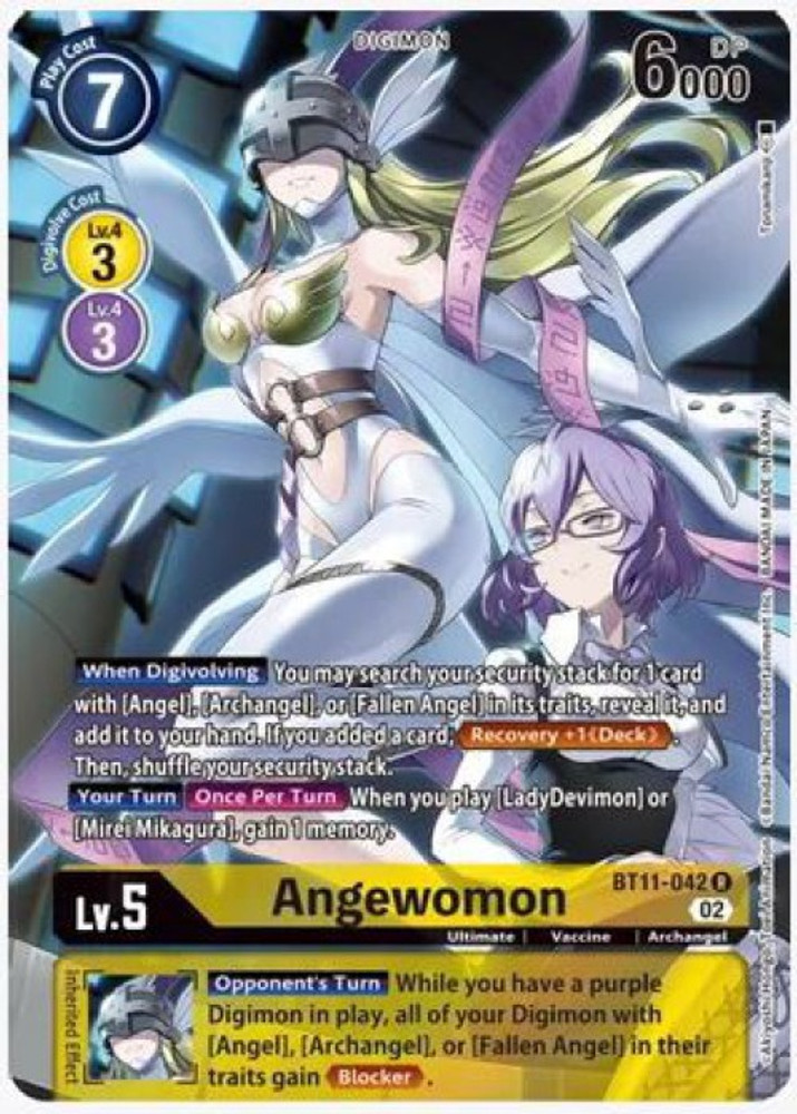 Digimon Trading Card Game Dimensional Phase Single Card Rare Angewomon BT11-042 Alternate Art ...